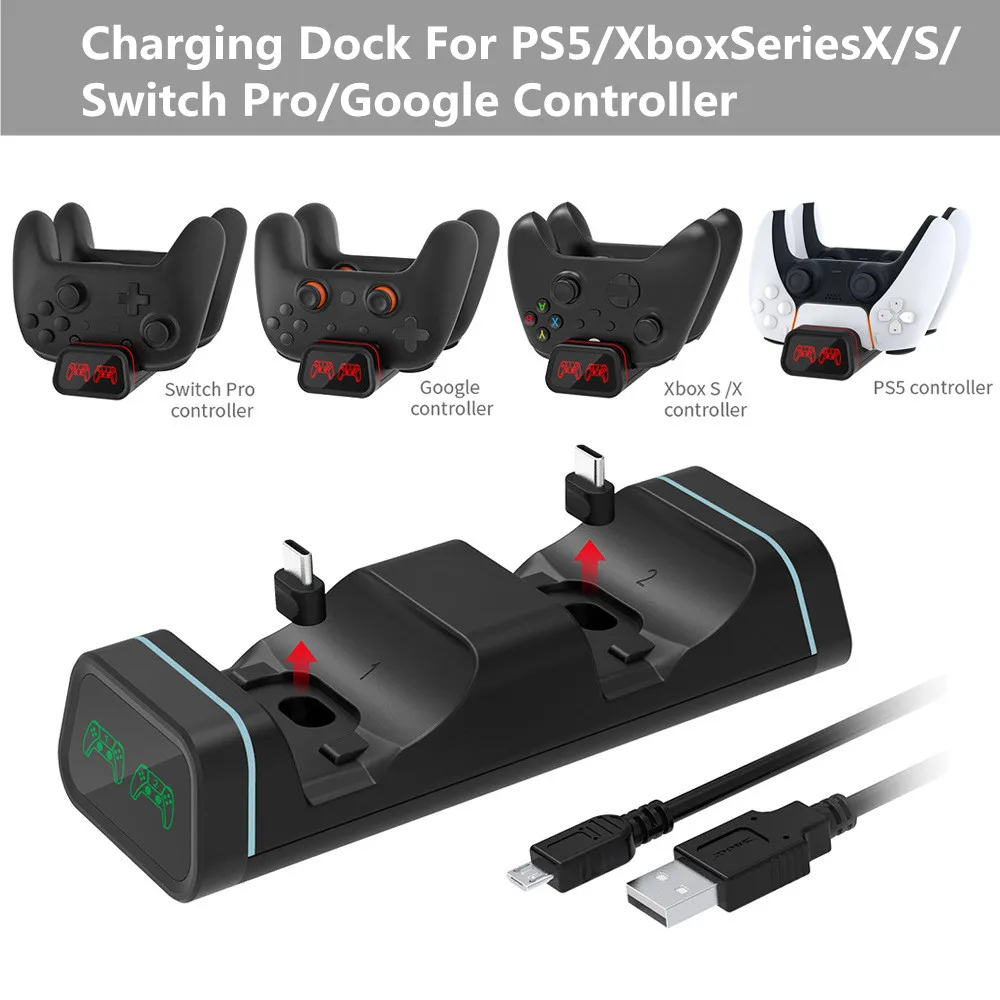 Charging-Dock-for-PS5-XboxSeriesX-S-Switch-Pro-Google-Controller-Type-C ...