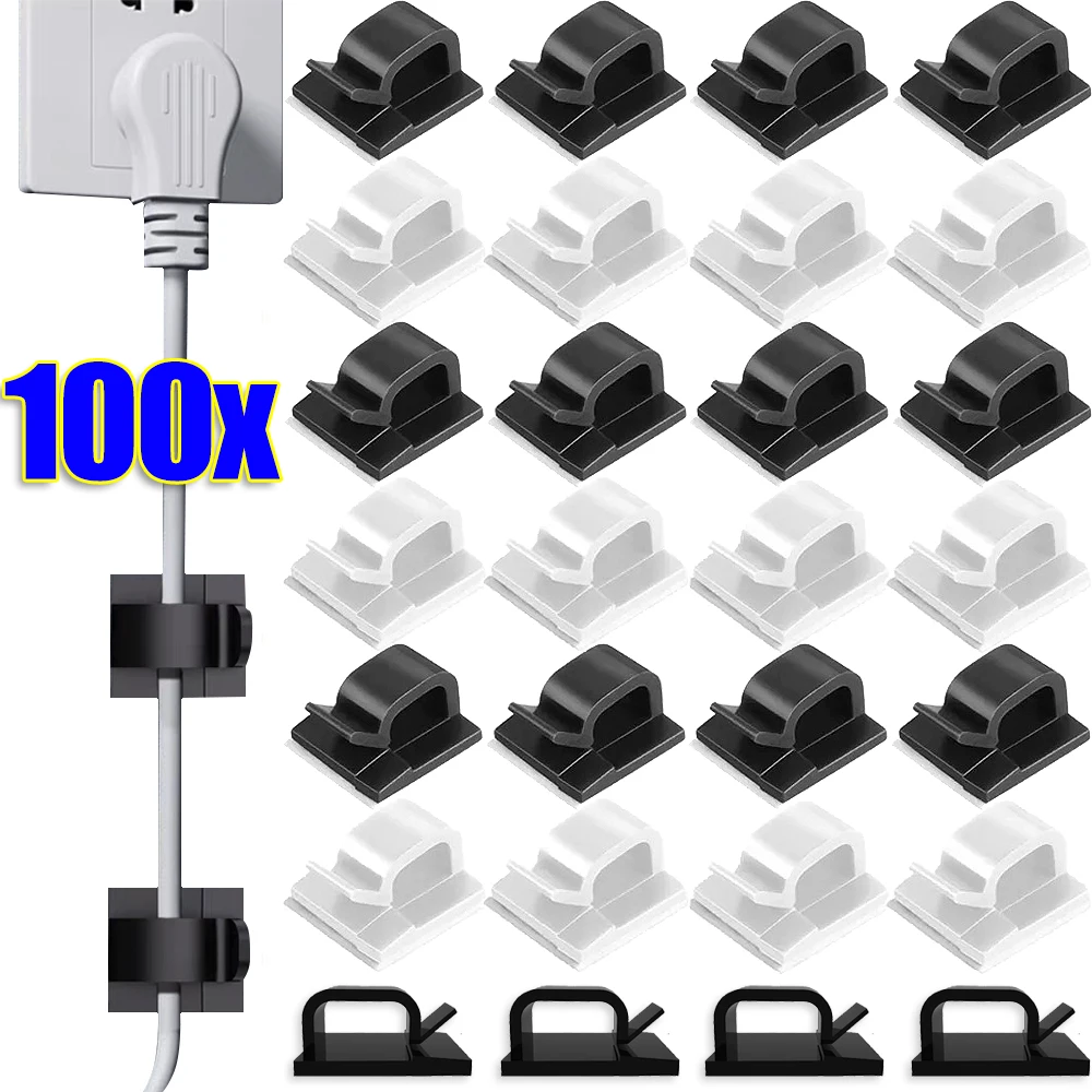 100-10Pcs-Cable-Organizer-Clips-Cable-Management-Wire-Manager-Cord ...