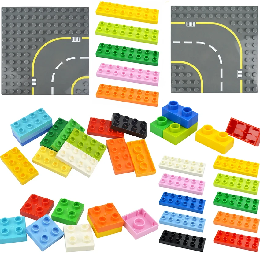 MOC-Big-Size-Bulk-Thin-Building-Blocks-Colorful-Large-Particle-Road ...