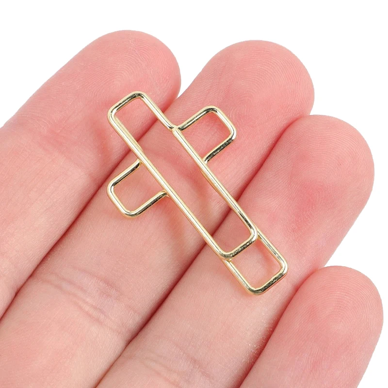 20Pcs Creative Cross Shape Paper Clips Journal Bookmarks Durable Gifts ...