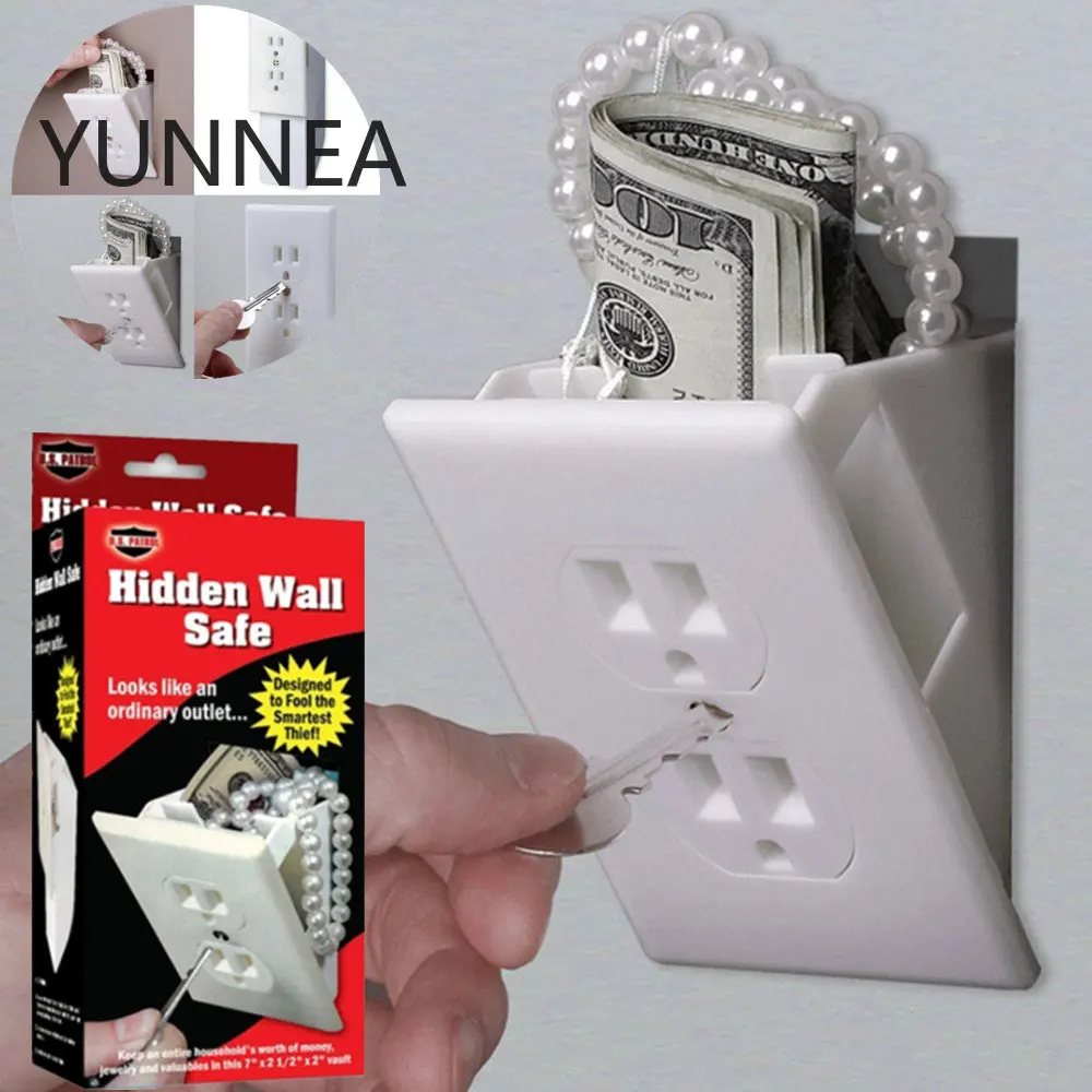 Private Money Box Hidden Wall Safes Security Electrical Outlet Keys ...