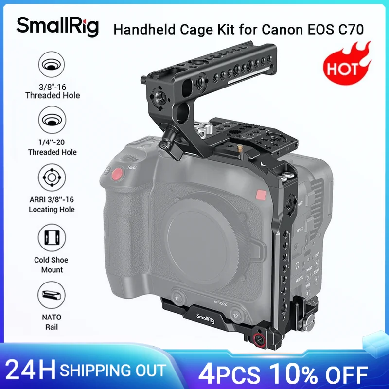 SmallRig-Camera-Cage-Handheld-Kit-for-EOS-C70-for-Canon-with-ARRI-3-8 ...