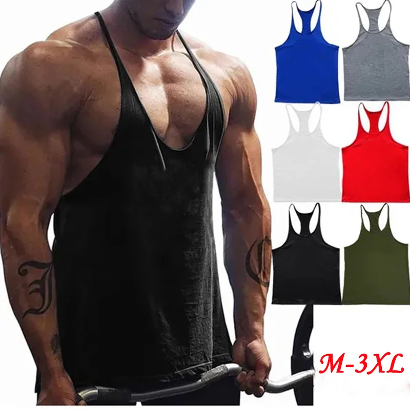 Men-s-Sports-Gym-Fitness-Tank-Top-Y-Back-Fitness-Lightweight-Shoulder ...