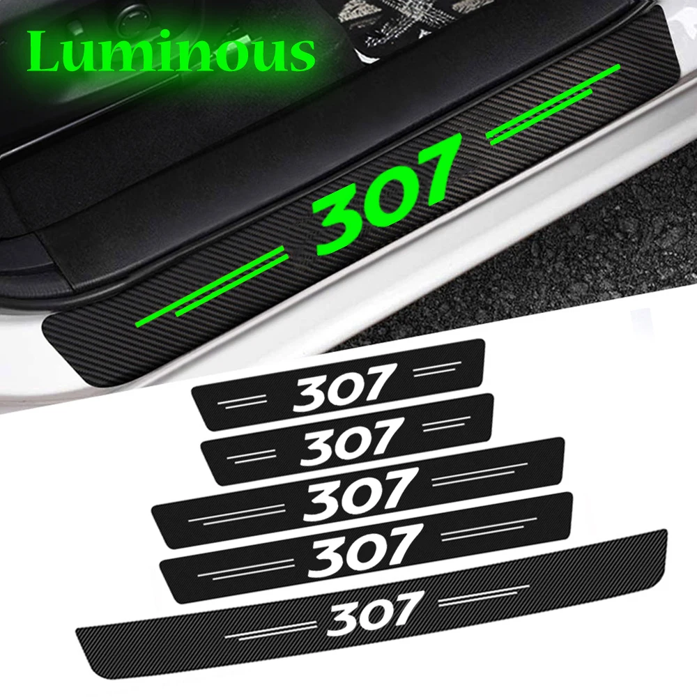 Luminous-Car-Door-Sill-Protector-Rear-Trunk-Bumper-Threshold-Stickers ...