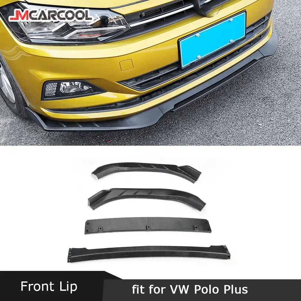 For-Volkswagen-VW-Polo-Plus-2019-Front-Lip-Spoiler-ABS-Black-Head ...