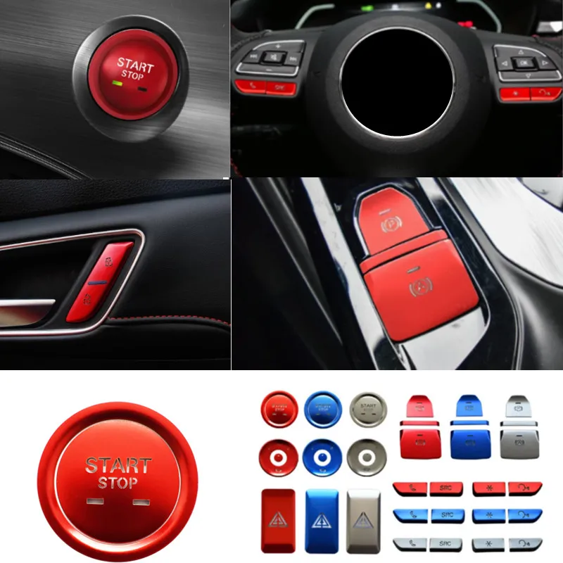 Aluminum Alloy Car Engine Start Stop Switch Button Headlight Steering ...