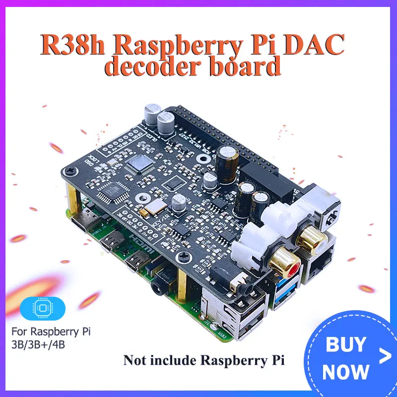 New-R38h-Raspberry-Pi-DAC-decoder-board-digital-broadcast-webcast-IIS ...