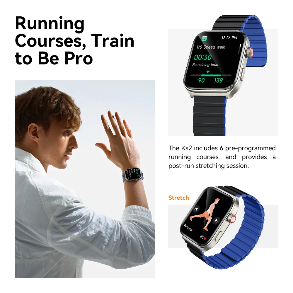 KIESLECT Smartwatch Kieslect Ks2 Gris Espacial Llamadas y Correa ...