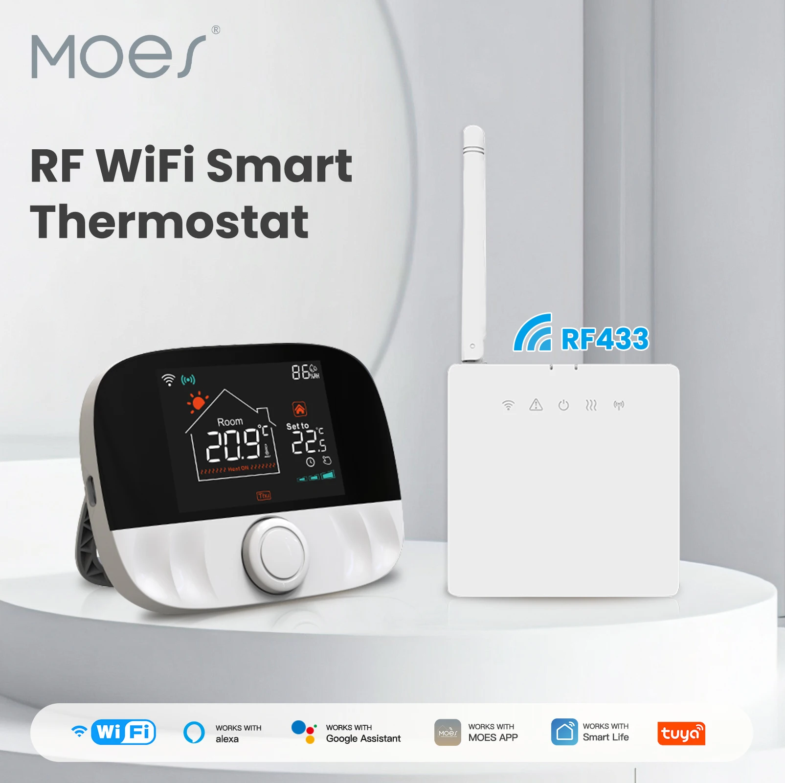 Wifi-Smart-Thermostat-RF433-APP-Remote-Control-Transmitter-Receiver-Equipped-Knob-Button-Control ...