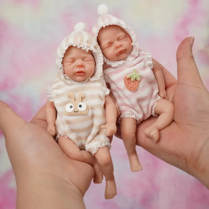 6-Micro-Preemie-Full-Body-Silicone-Baby-Twins-Lifelike-Mini-Reborn-Doll ...