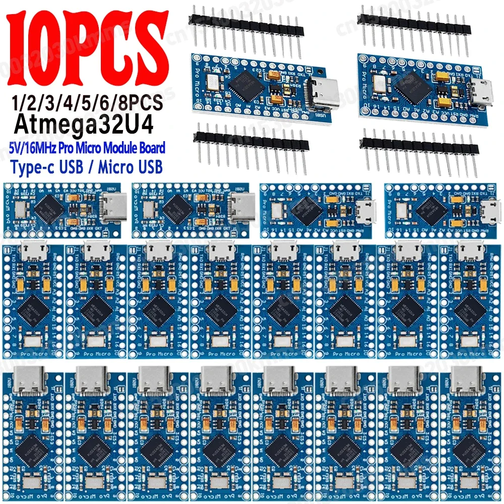 1-10x-MICRO-TYPE-C-USB-Pro-Micro-for-arduino-ATmega32U4-5V-16MHz-Module ...