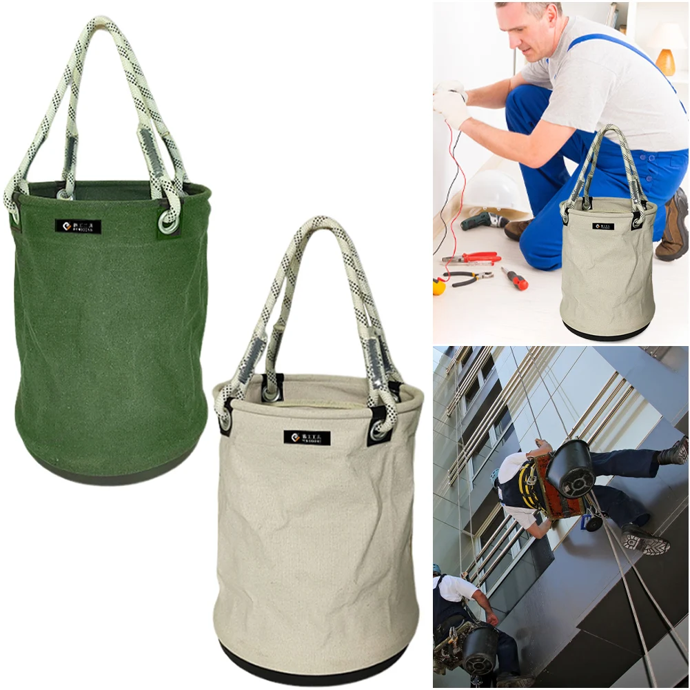 Canvas-Tool-Bucket-Bag-with-Plastic-Bottom-Tool-Storage-Bucket-Aerial ...