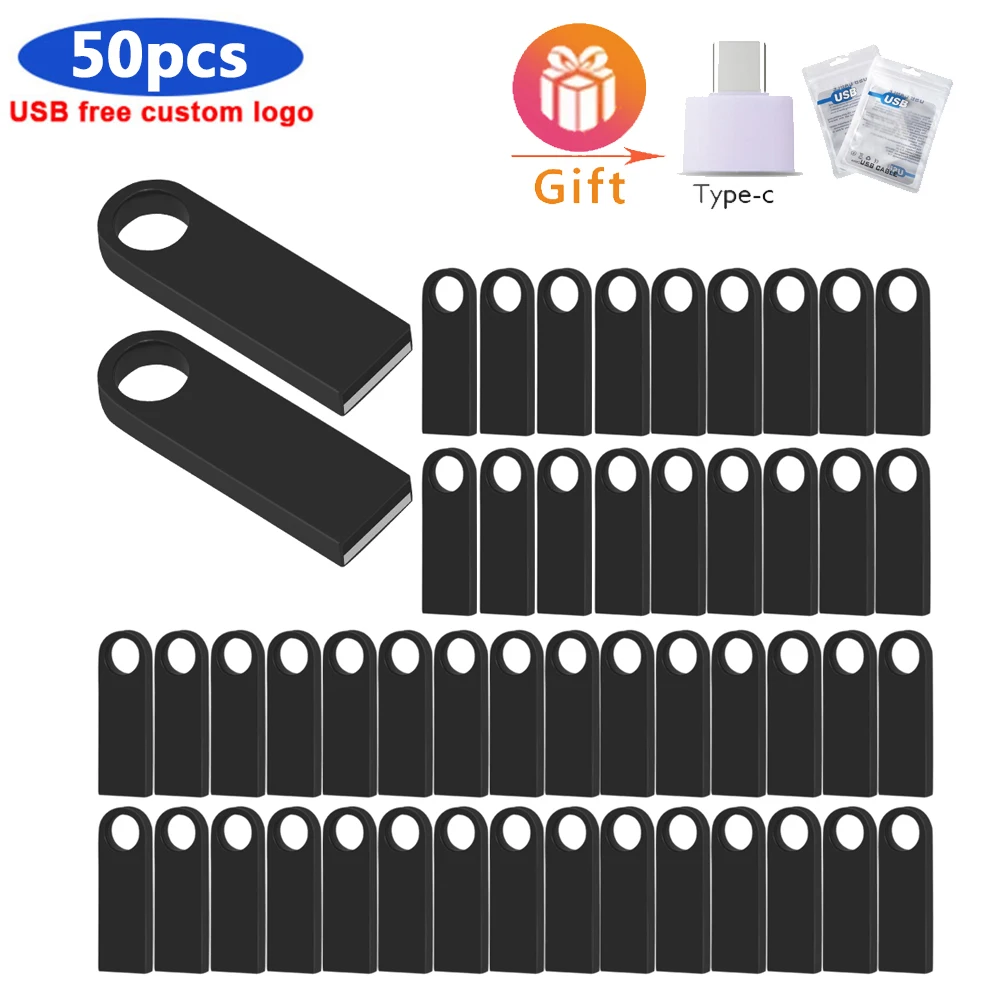 50pcs-lot-usb-flash-drives-wholesale-64GB-32GB-pen-drive-creative-metal ...