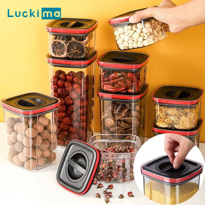 Food Vacuum Storage Box 600/1300/1800ML Food Storage Container Vacuum ...