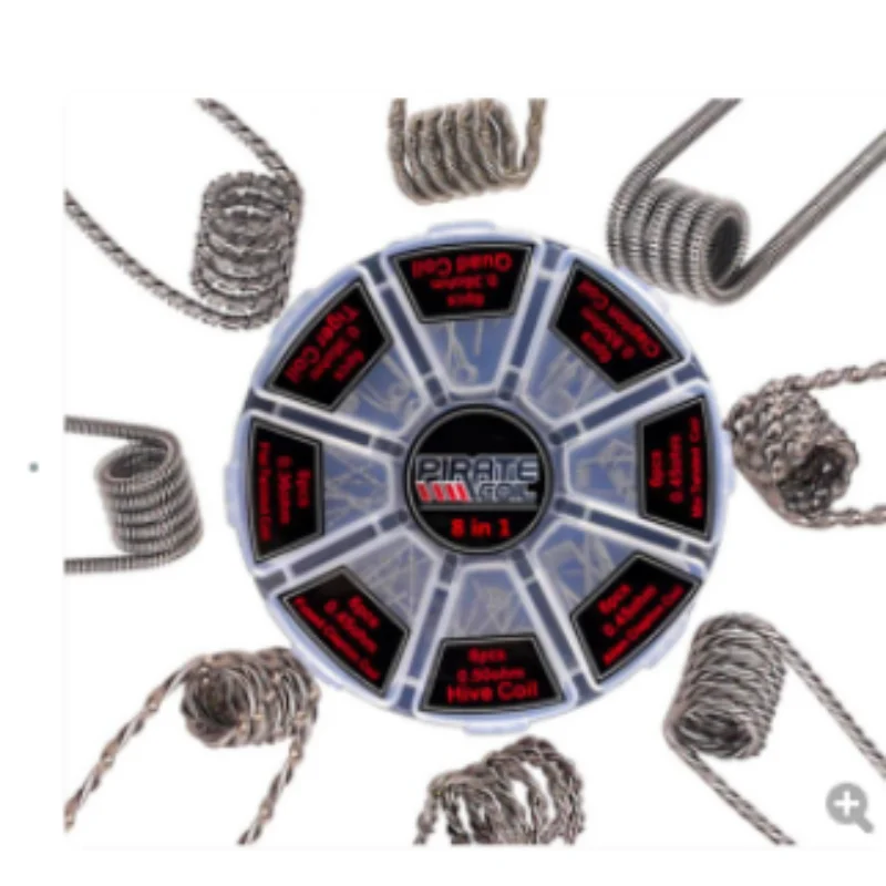 Pirate NI80 Prebuilt Coil Kit 8 In 1 Alien Fused Tiger Clapton Coil Mix ...
