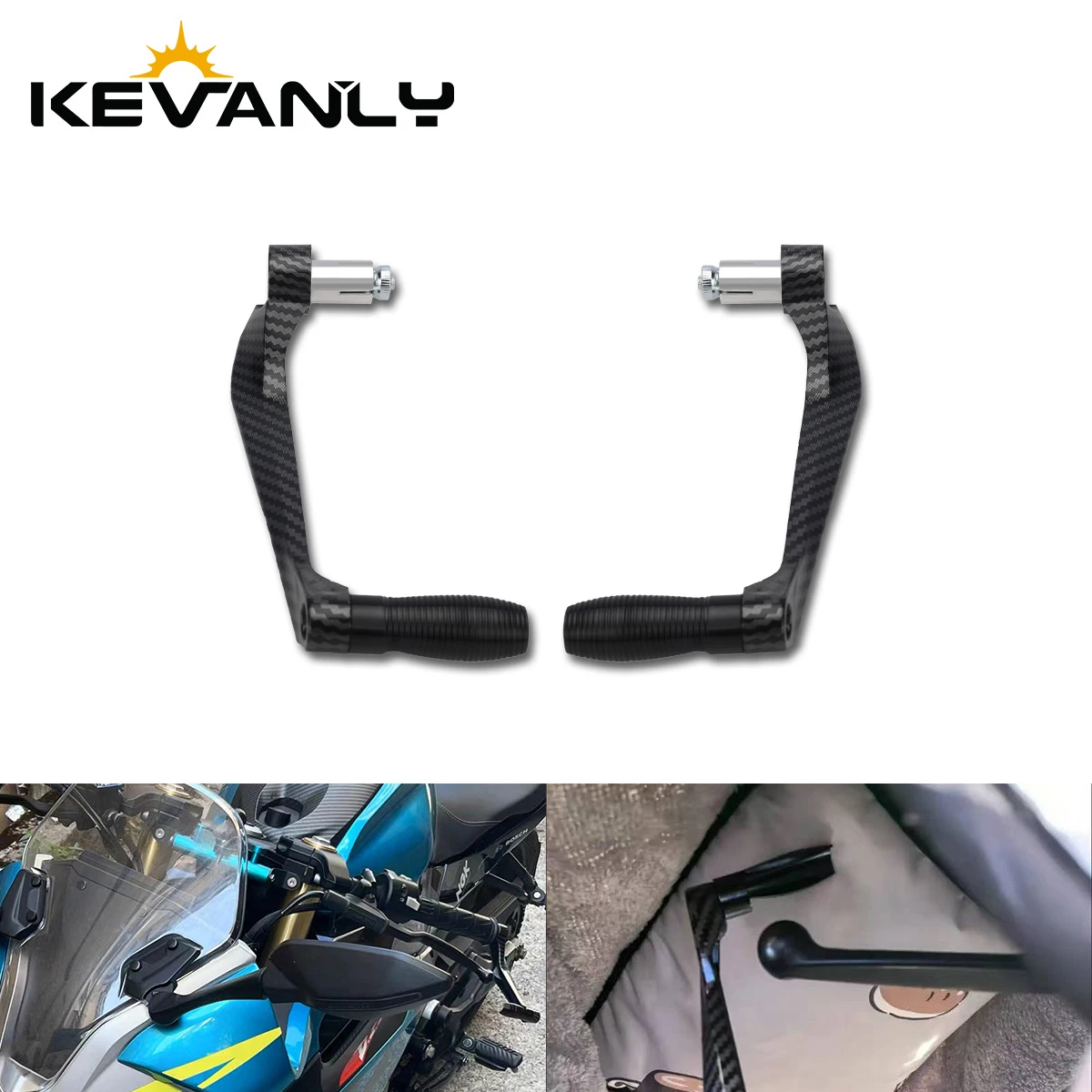 Motorcycle Universal Hand Guard Handguard Carbon Fiber Motocross Grip ...