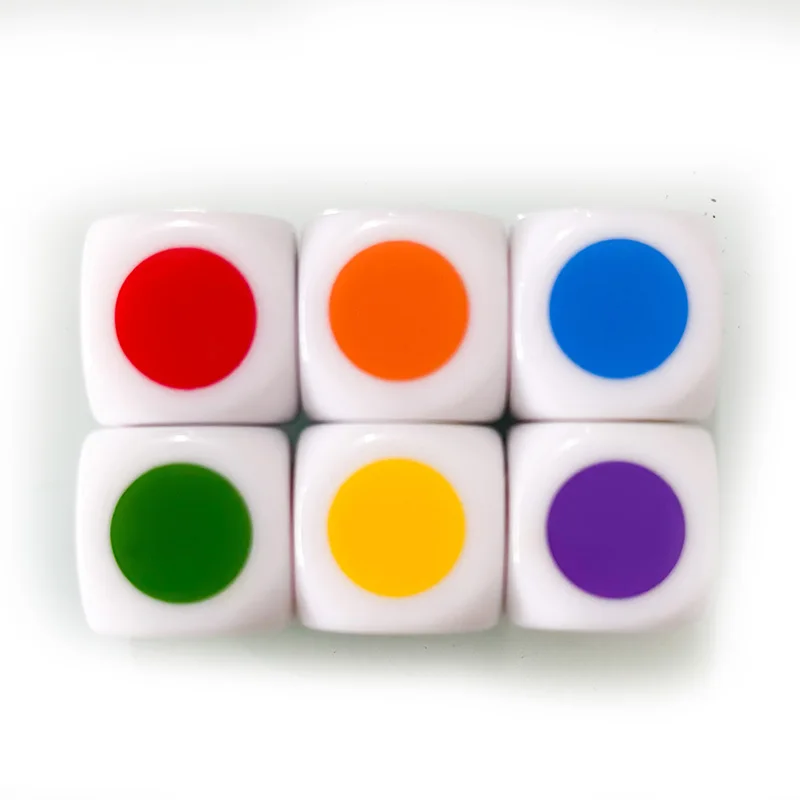 6 Pcs/set 6 Sided Round Colour Dice Funny Puzzle Game 16 Mm - AliExpress 18