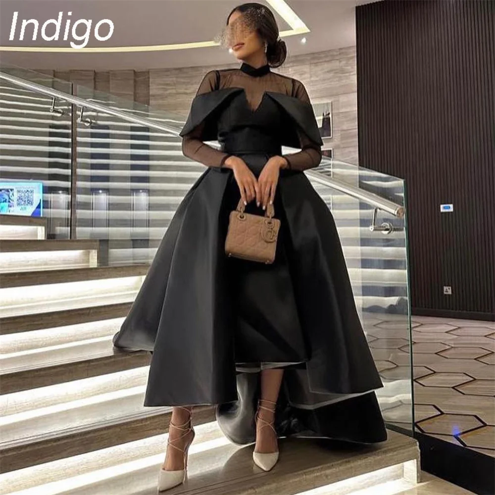 Indigo-vestido-de-fiesta-largo-con-espalda-corta-para-mujer-traje-de ...