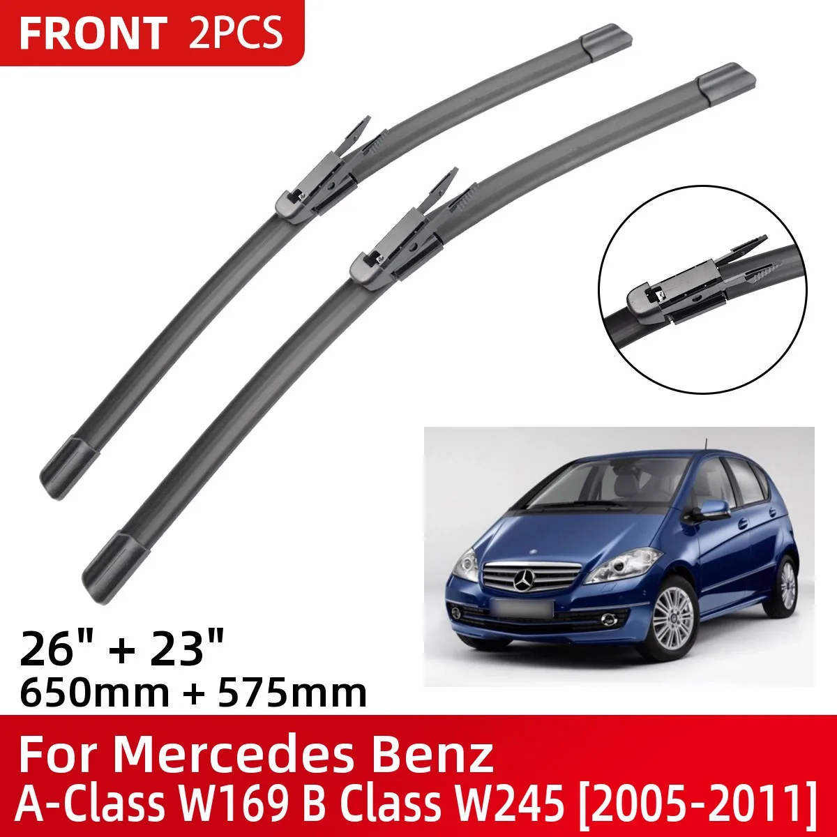 Front-Wiper-Blades-For-Mercedes-Benz-A-Class-W169-B-Class-W245-2005 ...