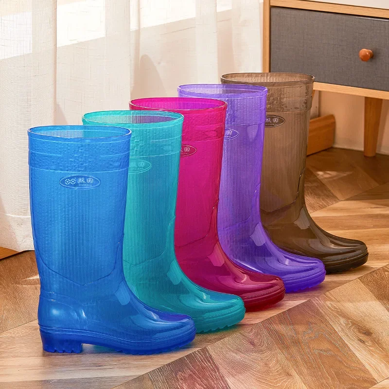 Classic Simple Women's High-Tube Waterproof Rain Boots All-Season ...