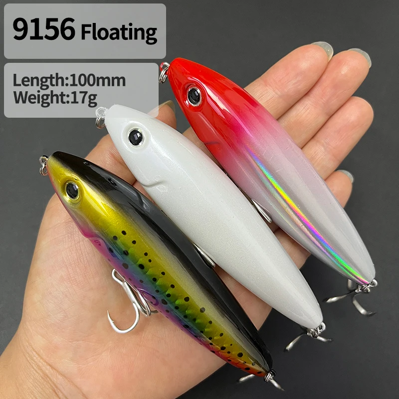 100mm-17g-Floating-Pencil-Fishing-Lures-Walk-the-Dog-Artificial-Bait ...
