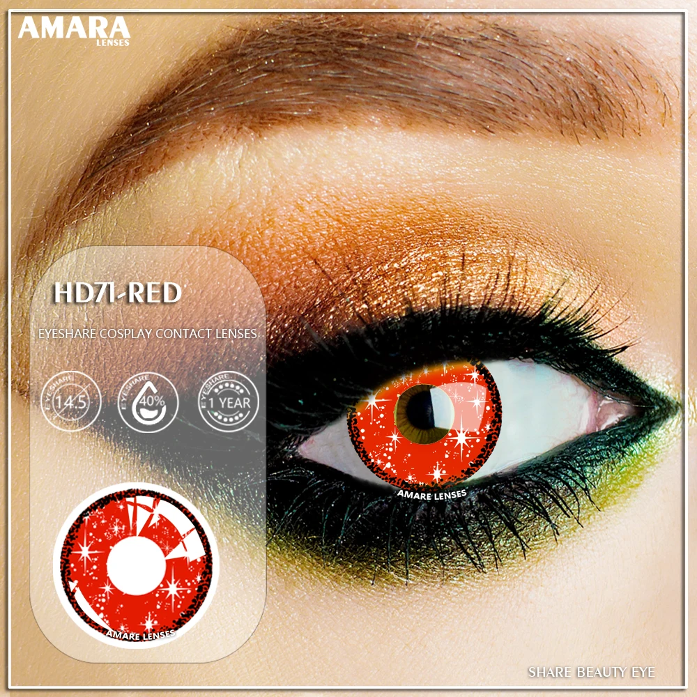 Dark Red Contact Lenses