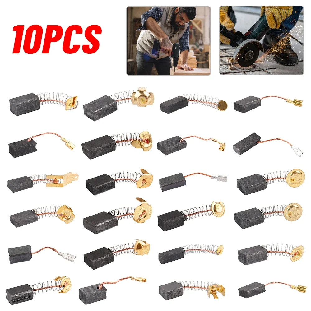 10pcs-Motor-Carbon-Brush-Set-Replacement-Parts-Electric-Hammer-Drill ...