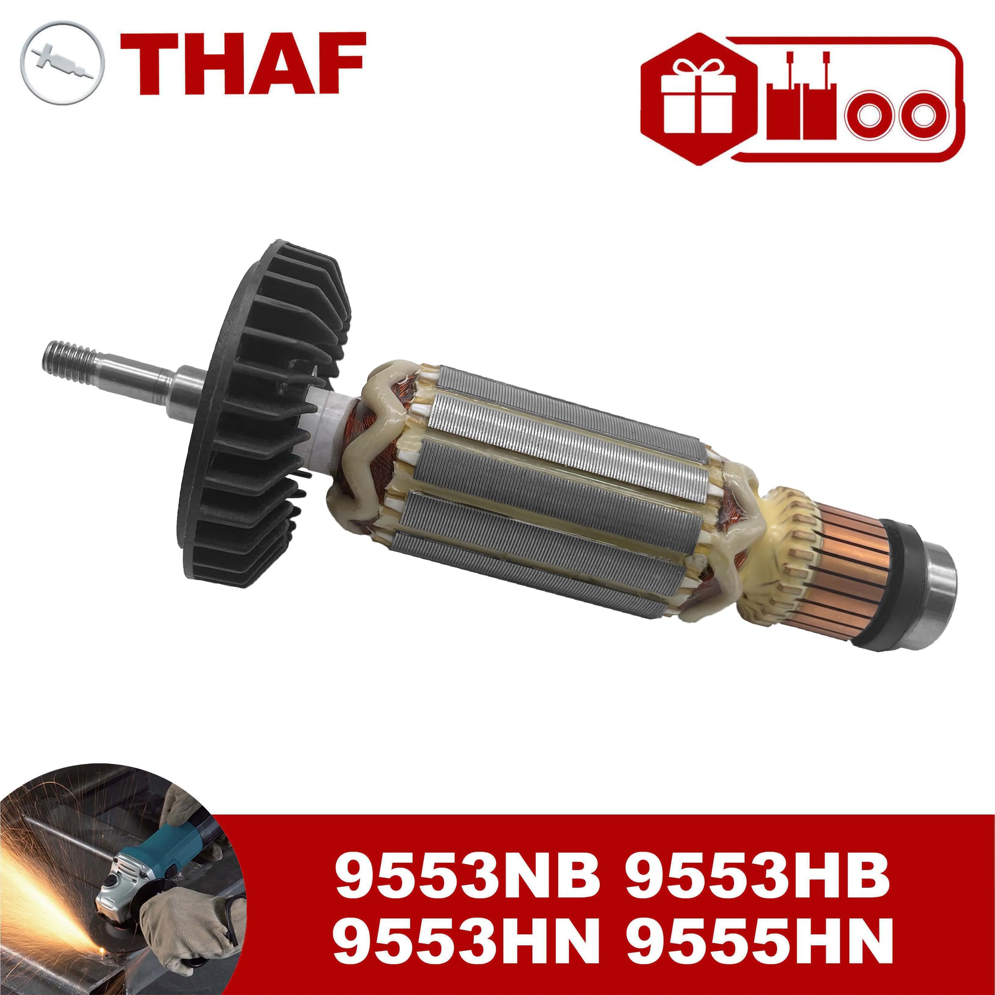 AC 220V 240V 9553NB 9553HB 9553HN 9555HN Armature Rotor For MAKITA 9553 ...