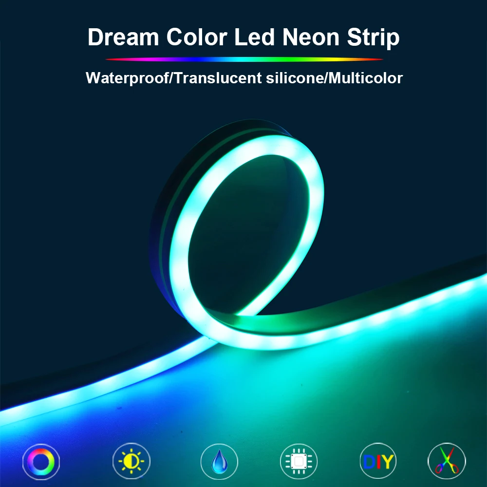 DC12V-WS2811-Dream-Color-LED-Strip-Neon-Light-Waterproof-1-2-3-4-5M ...
