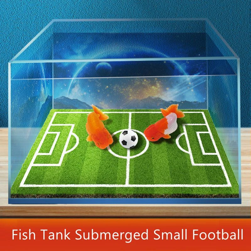 1pc S/L Fish Tank Submerged Small Football Fish Toy Ornament Aquarium ...