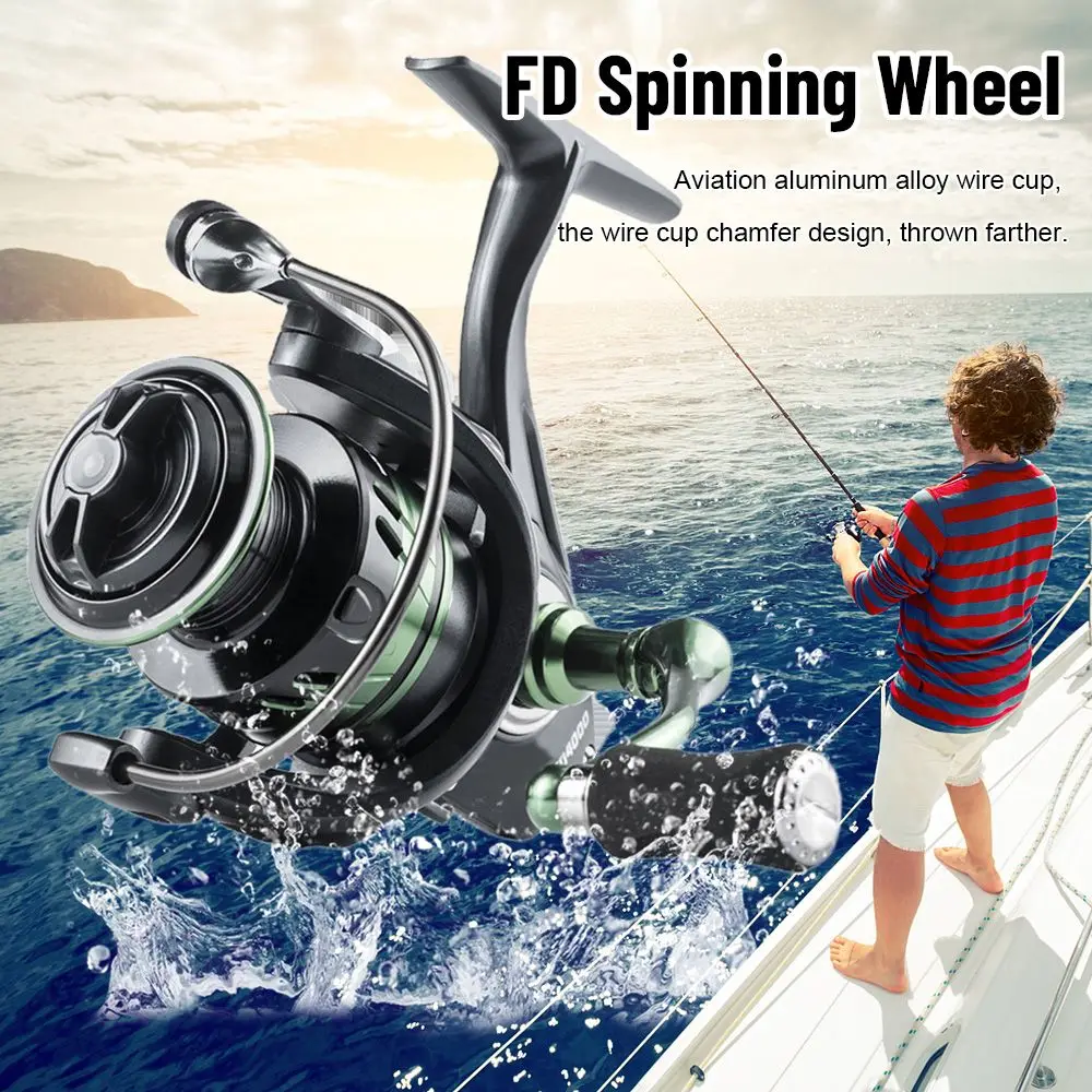 Fd All-metal Fishing Wheel Spinning Wheel Throwing Rod Sea Rod Road Sub ...