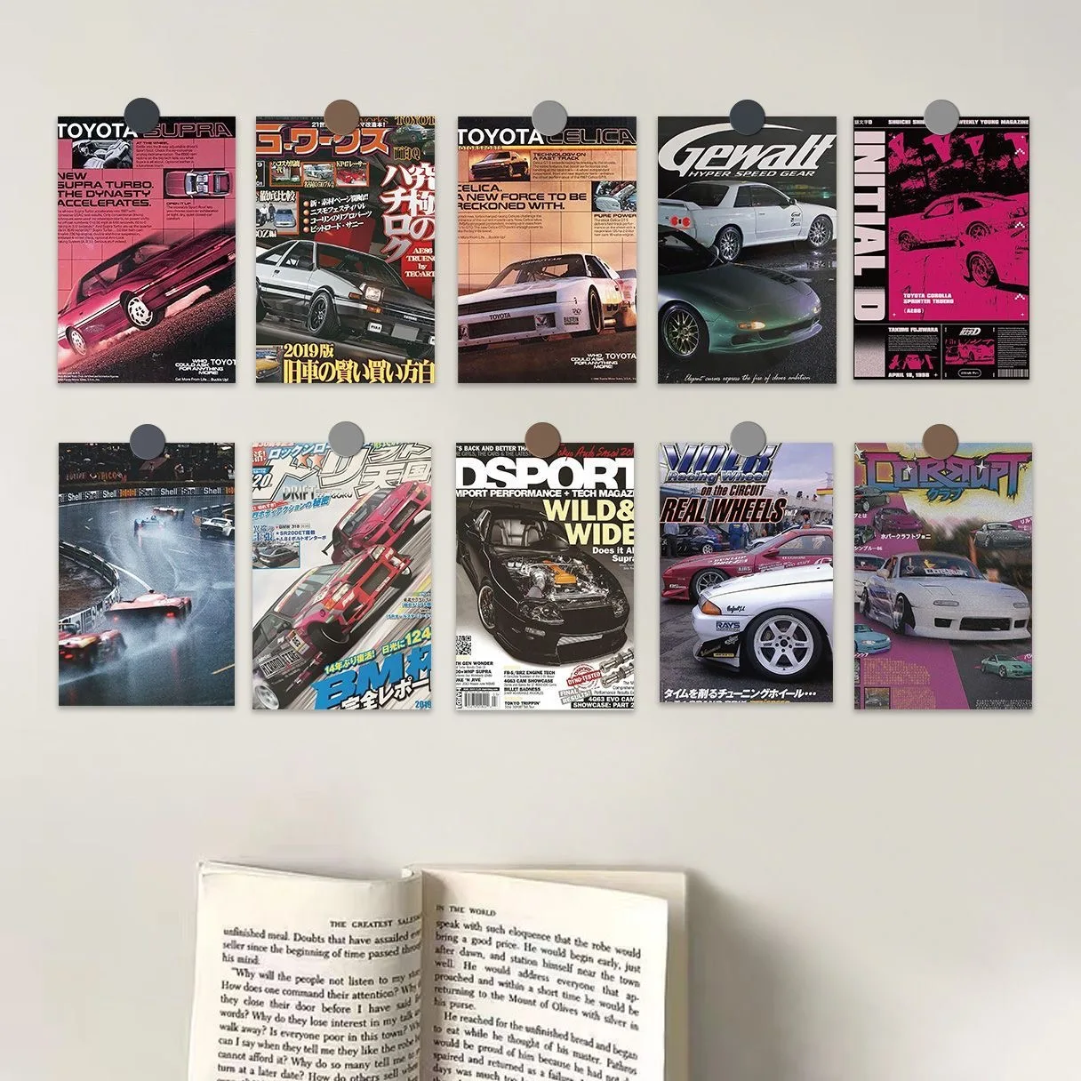 10pcs-JDM-Car-Japanese-Racing-Retro-Wall-Collage-Kit-for-Room-Decor ...