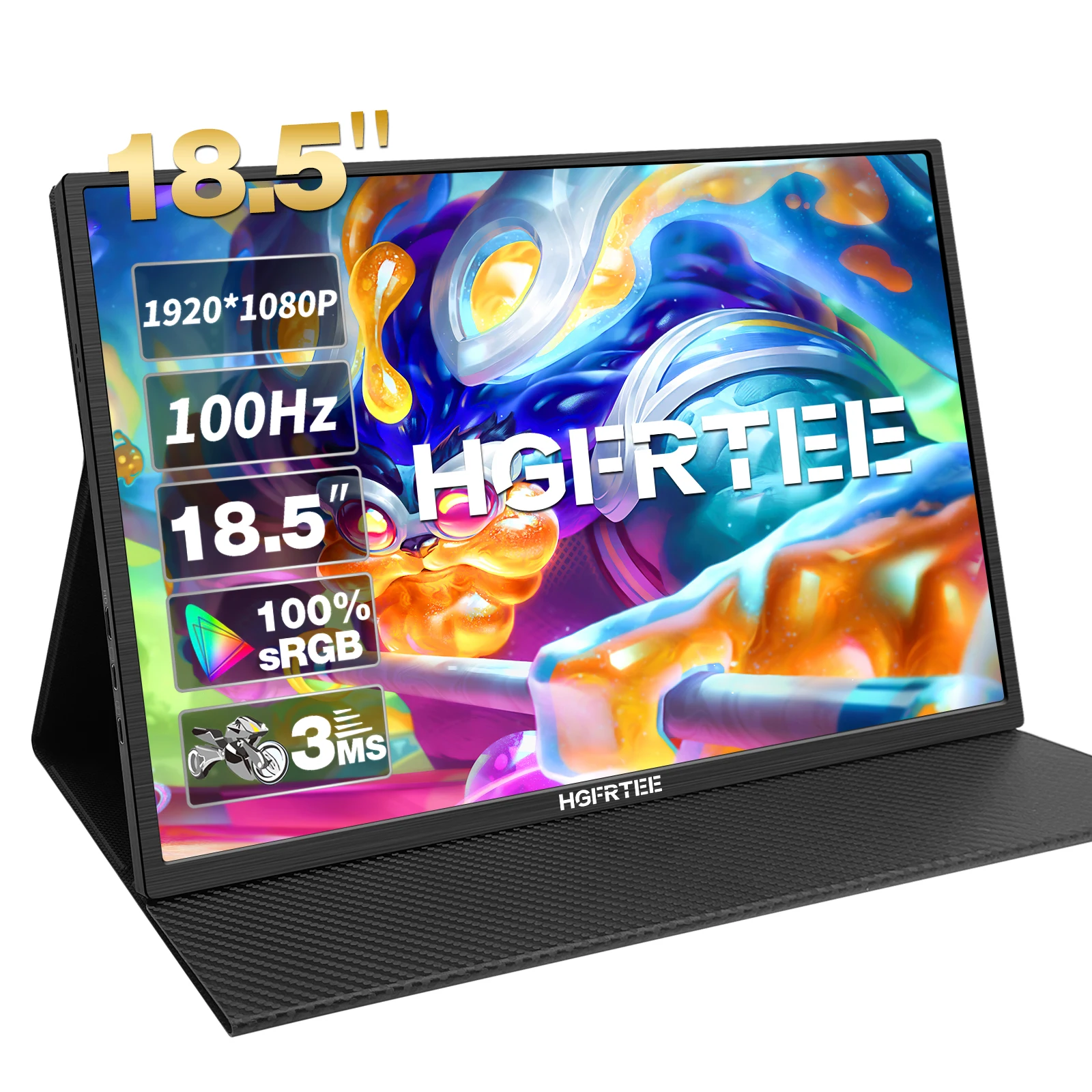 18.5 Inch 100Hz RGB100% Portable Monitor Large screen Gaming Extended ...