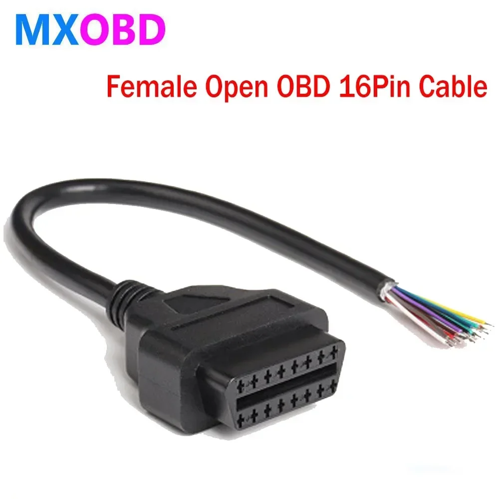 30CM-OBD2-16Pin-Female-Connector-To-Opening-OBD-Cable-OBDII-OBD-ii-ODB2 ...