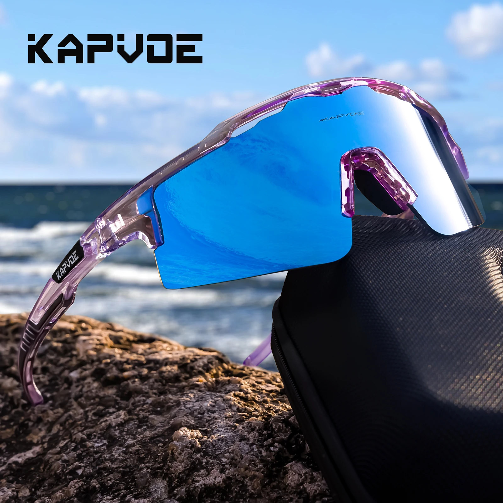 Kapvoe-Lunettes de soleil de vélo pour hommes et femmes, lunettes de ...