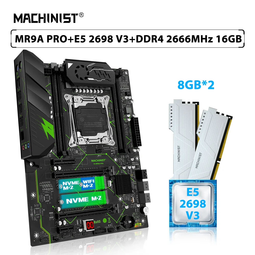 MACHINIST-placa base MR9A PRO X99, conjunto de placa base LGA 2011-3 ...