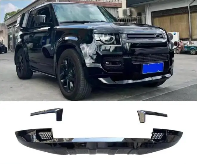 High-Quality-ABS-Gloss-Black-Bumper-Front-Splitters-Lip-Light-Brow-Wind ...