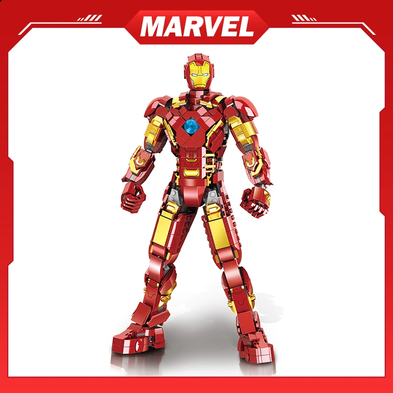 Blocs de superhéros Iron Man, 1164 pièces, Mecha Tony Stark Mecha les ...