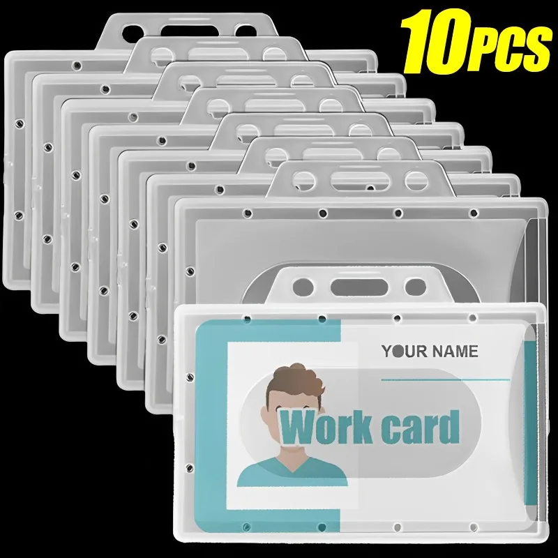 10-5-1PCS-Transparent-Work-Card-Holders-Multi-use-Plastic-ID-Card ...
