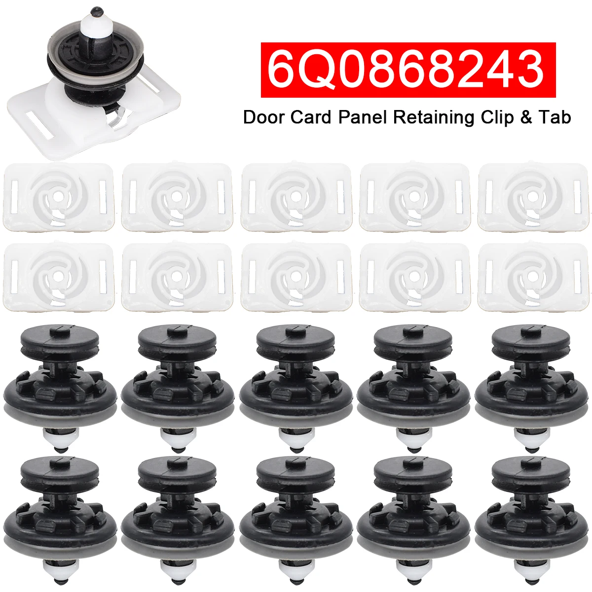 10set-Car-Door-Card-Interior-Trim-Panel-Clips-For-VW-Touran-Tiguan-Golf ...