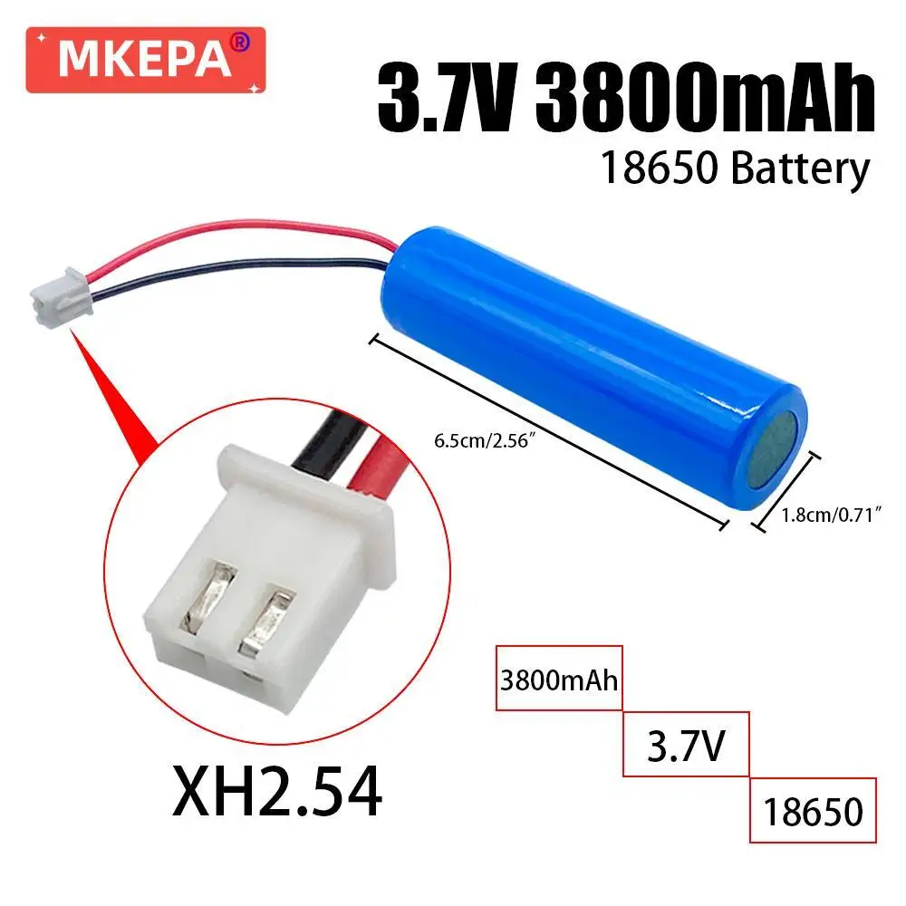 3.7V Lithium Ion Rechargeable Battery 3800mAh 18650 With replacement ...