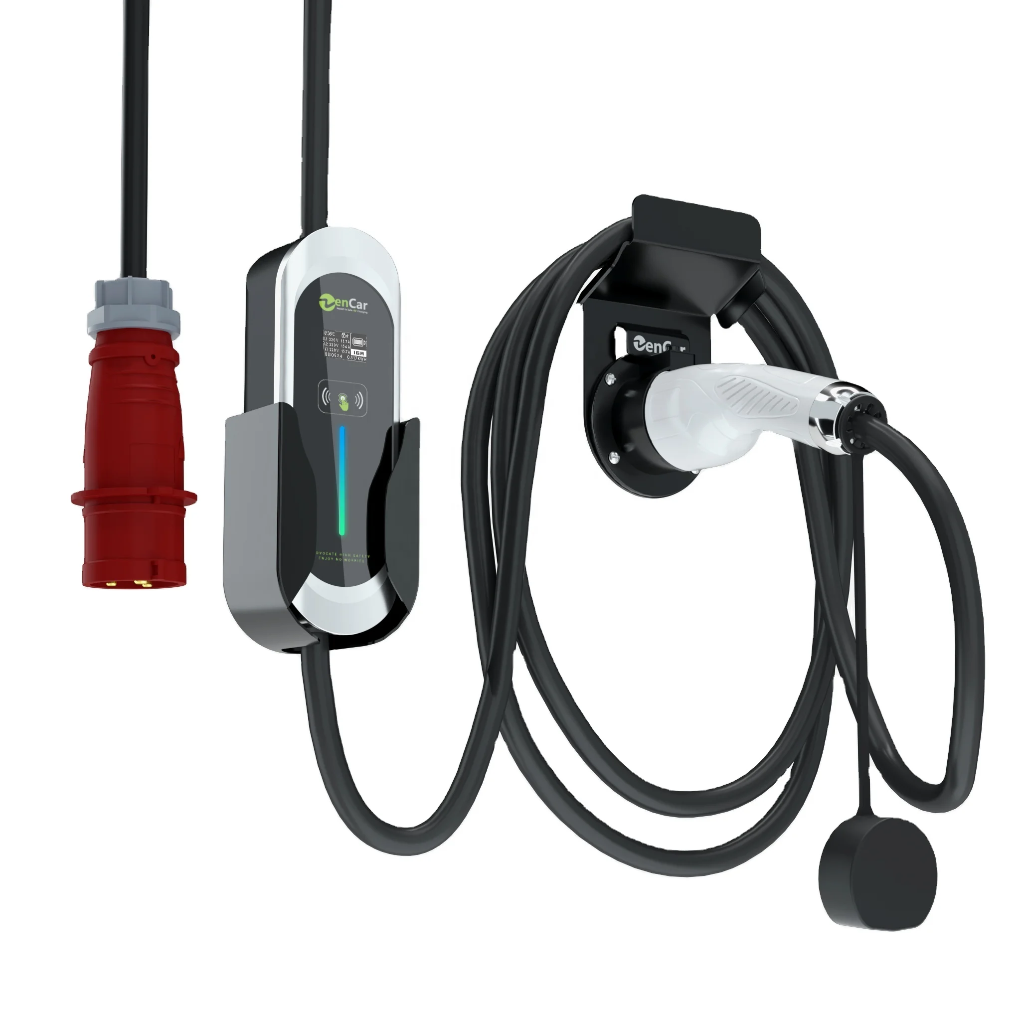 2022 New model DC 6mA ZENCAR EVSE 11KW 16A 3 Phase portable EV charger ...