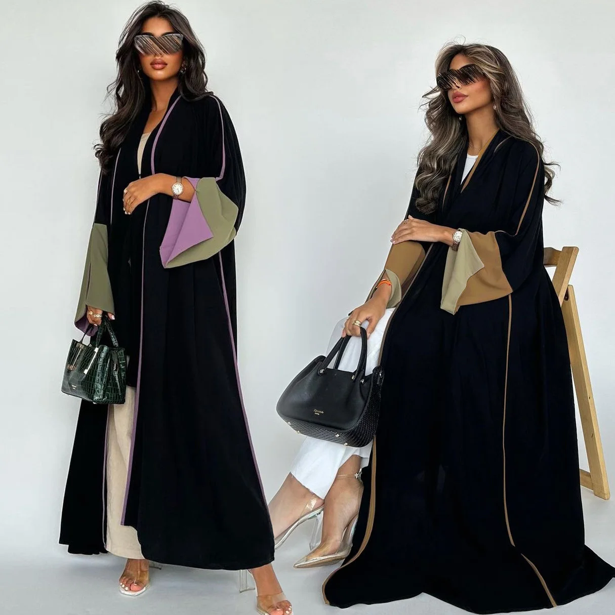 Patchwork-Dubai-Abayas-Slit-Cuffs-Islam-Women-Muslim-Clothing-Modest ...