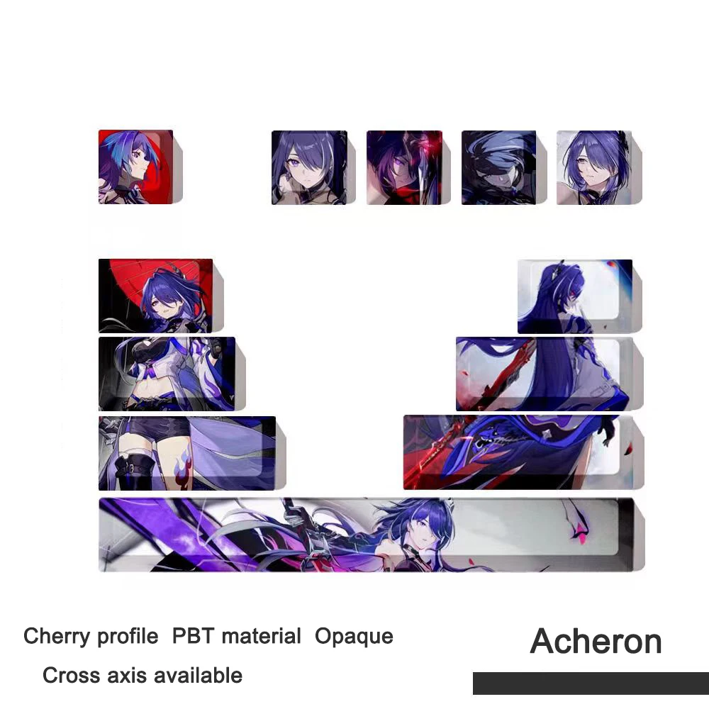 12Key-Set-Honkai-Impact-3-Keycap-Anime-Character-Acheron-Therma ...