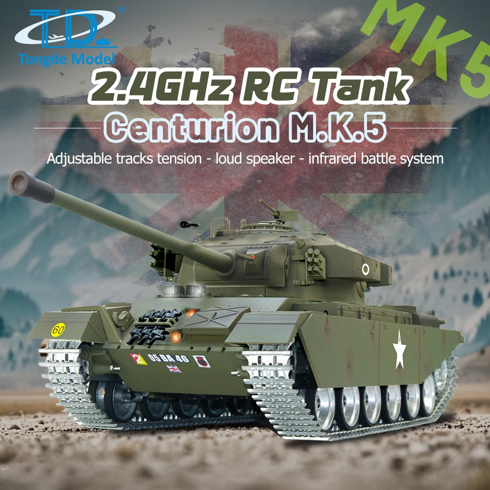 Tongde-UK-Centurion-M-K-5-Rc-Main-Battle-Tank-1-16-350-Degree-Turret ...