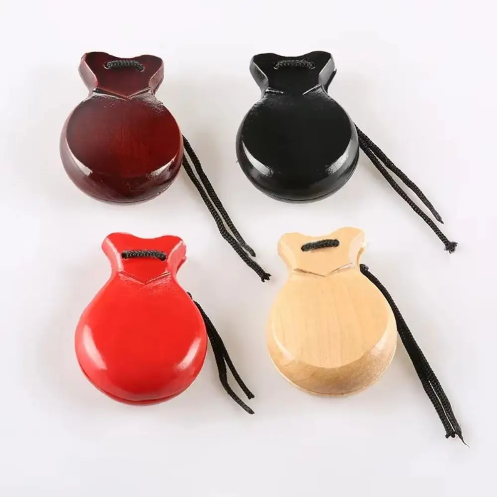 Wooden Spanish Castanets Hand Clapper Professional Performers Flamenco ...