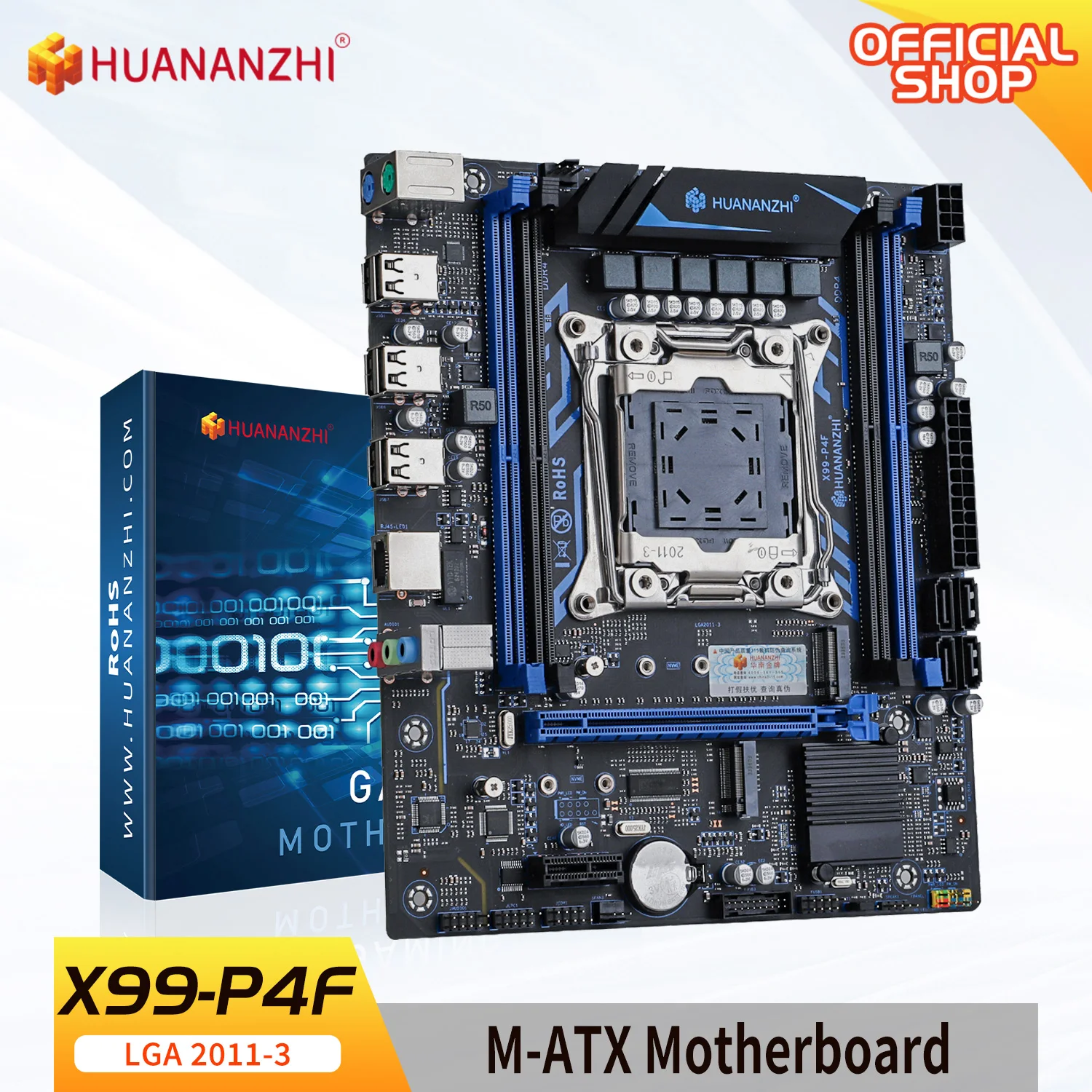 HUANANZHI-X99-P4F-LGA-2011-3-XEON-X99-Motherboard-support-Intel-E5-V3 ...