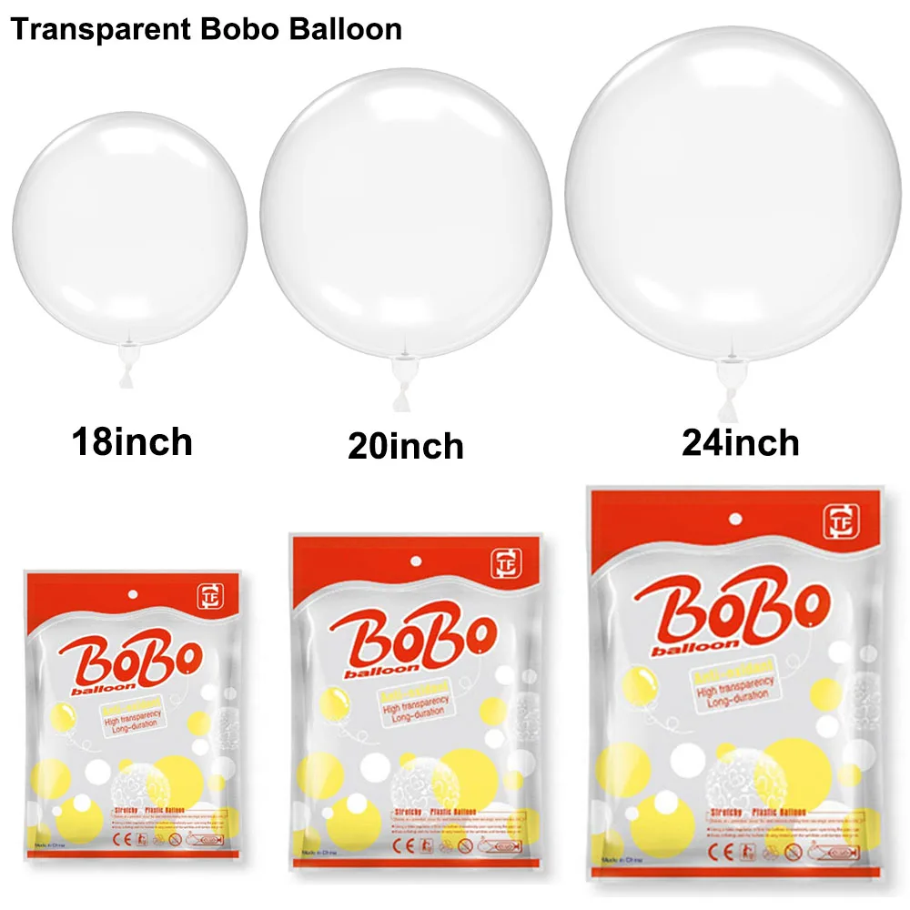 40 Pieces Bobo Balloons Transparent Bubble Bobo Balloon Praty Bobo Balloons Clean Bobo Balloons ...