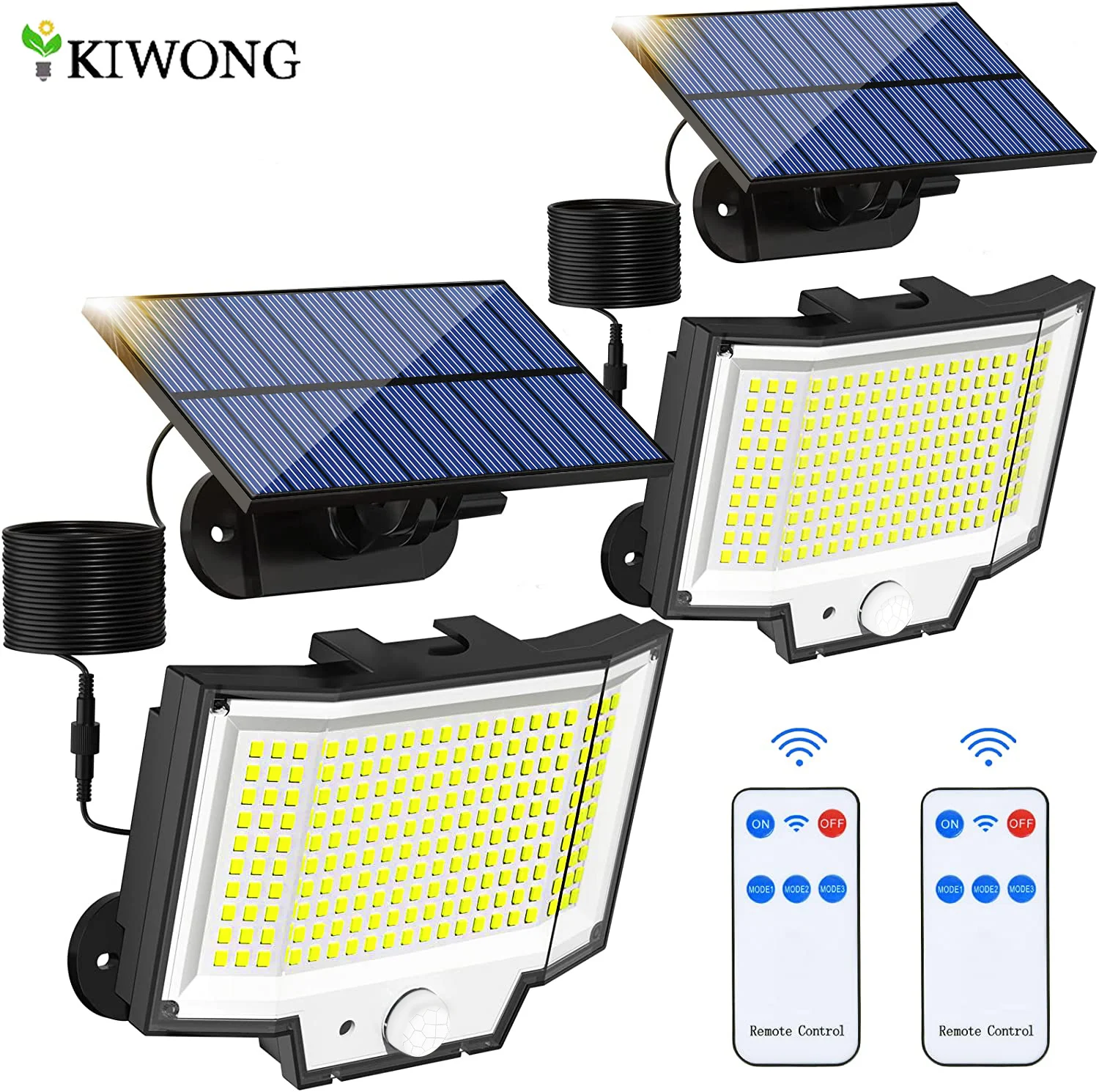 Solar Motion Lights 200led Outdoor Separate Panel Solar Powered Flood ...