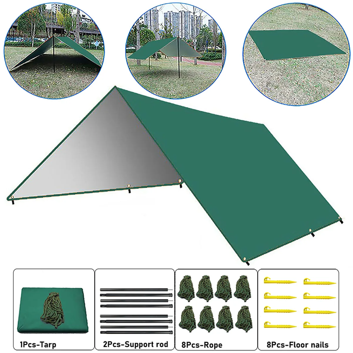 Waterproof-Camping-Tarp-Sunshade-UV-Protection-Lightweight-Outdoor ...